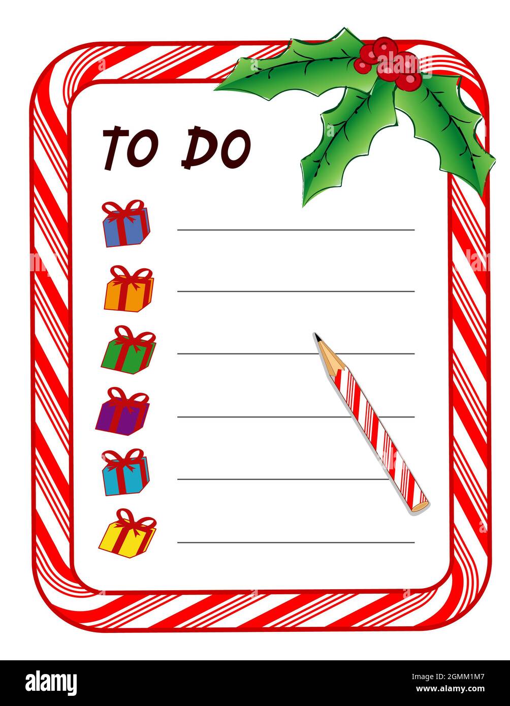List of presents Cut Out Stock Images & Pictures - Alamy