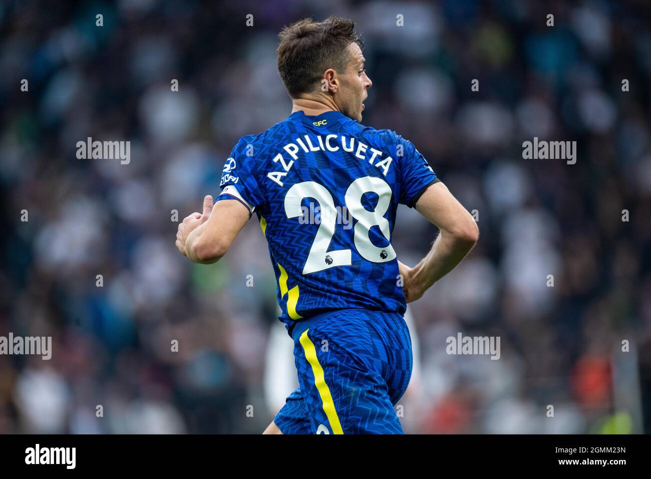 César Azpilicueta during the Premier League match between Tottenham ...