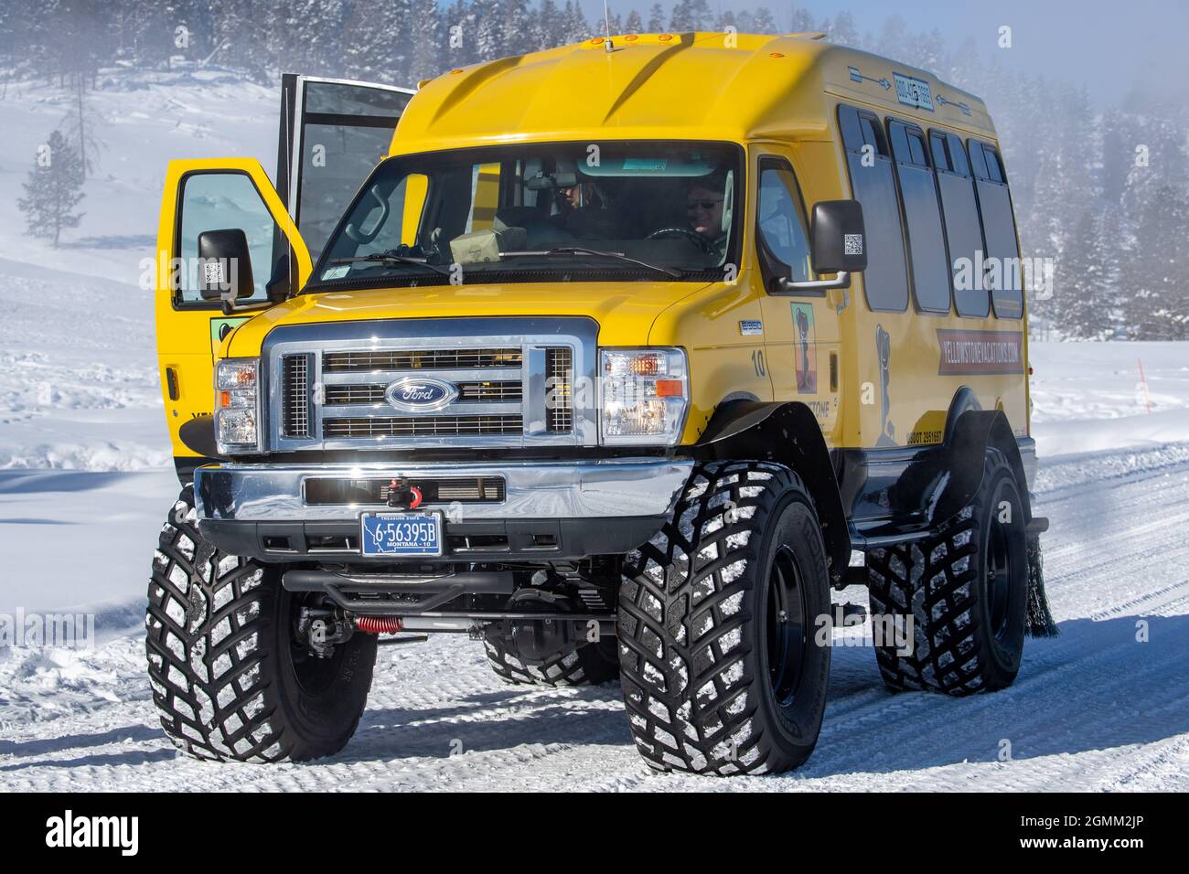 Travel by Snowcoach is the only way to see Yellowstone National Park in ...