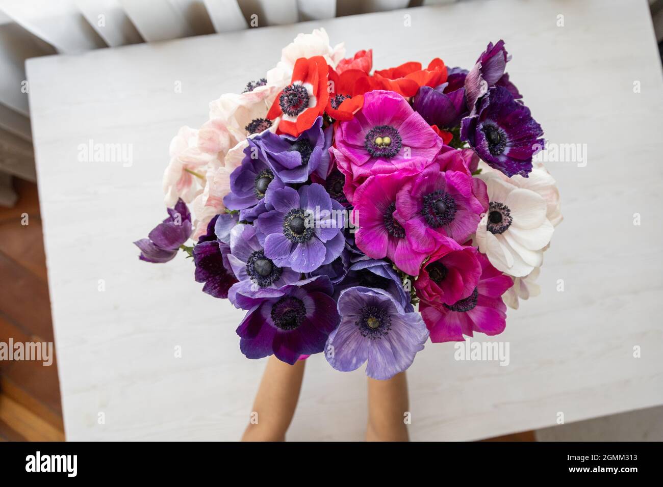 colorful bouquet of flowers, making a beautiful floral arrangement with ...