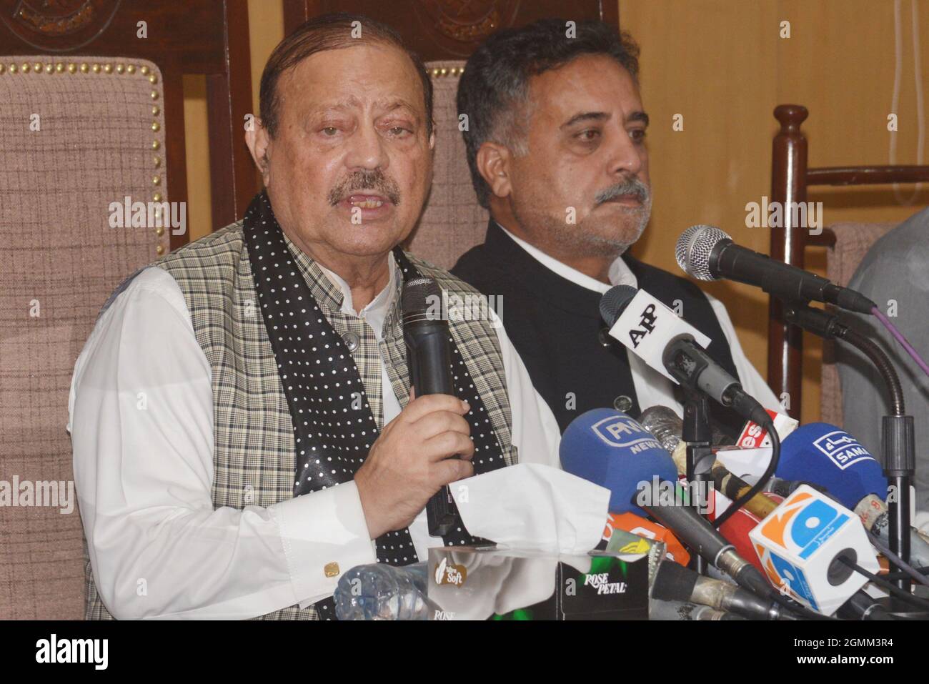 Lahore, Pakistan. 19th Sep, 2021. President Azad Jammu and Kashmir ...