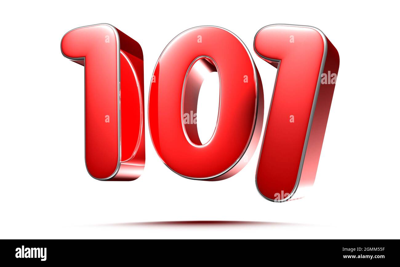 3d number 101 hi-res stock photography and images - Alamy