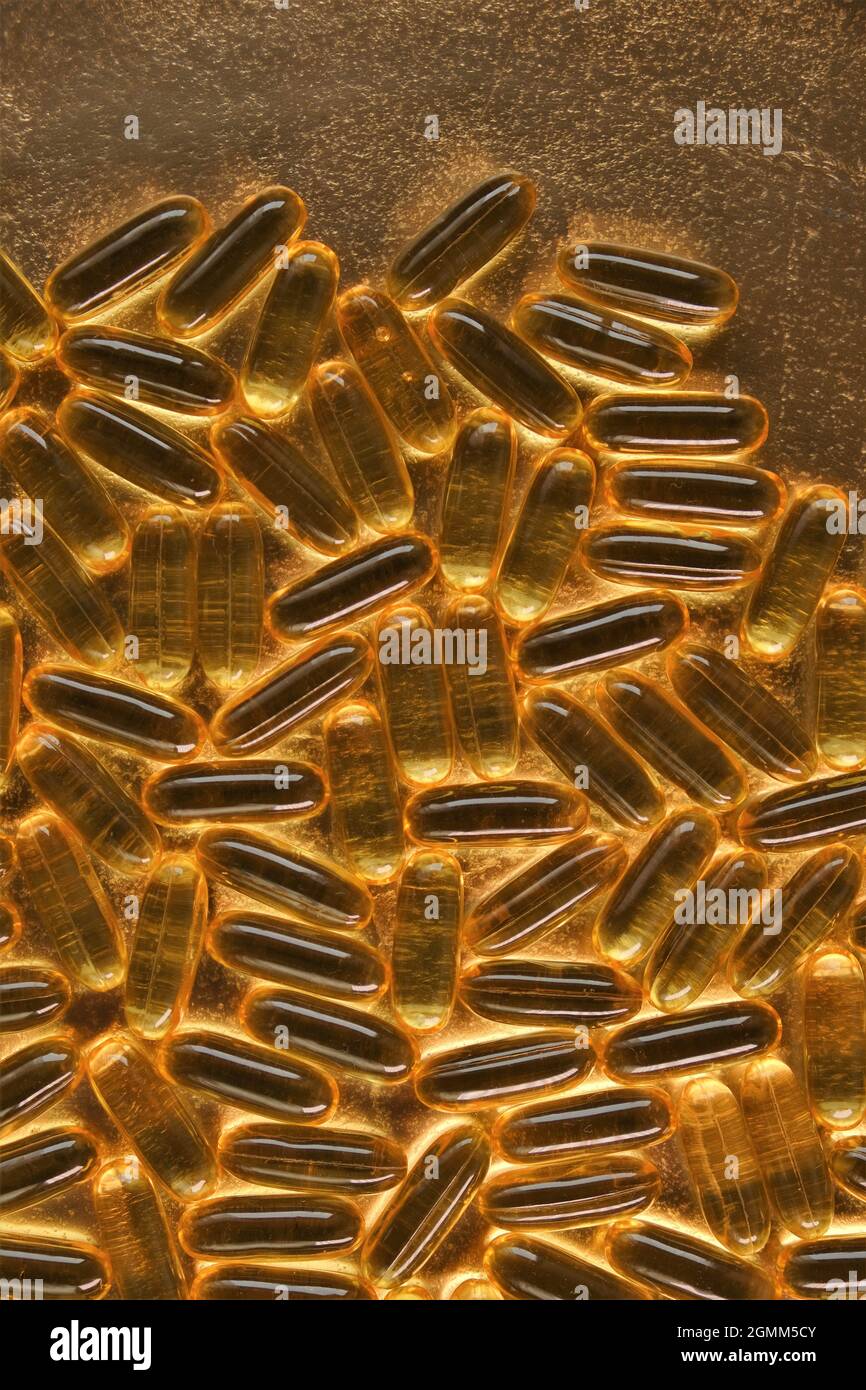 Fish oil gelatin capsules .omega fatty acids.Natural supplements ...