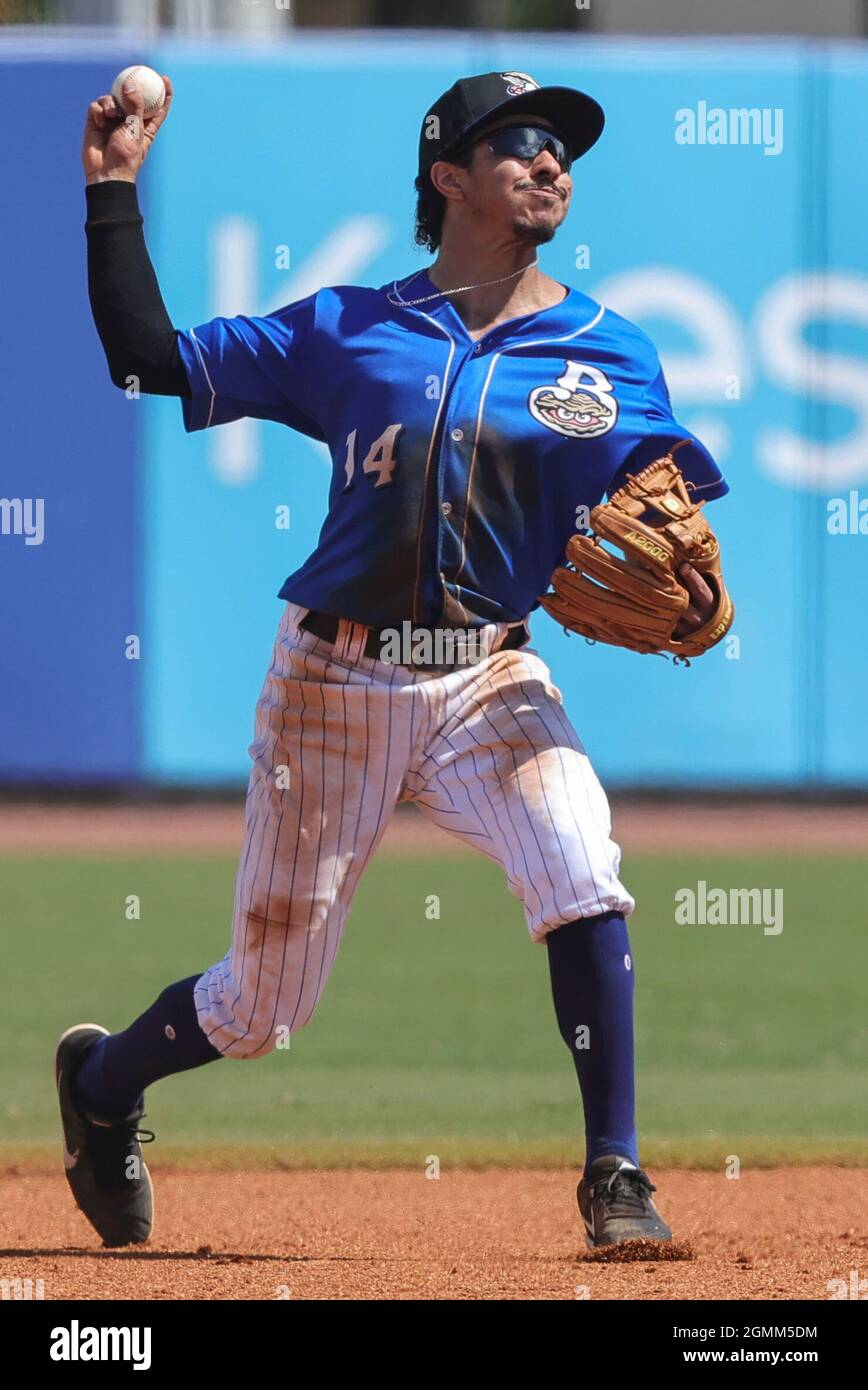 Biloxi, Mississippi, USA. 19th Sep, 2021. Biloxi Shuckers infielder ...