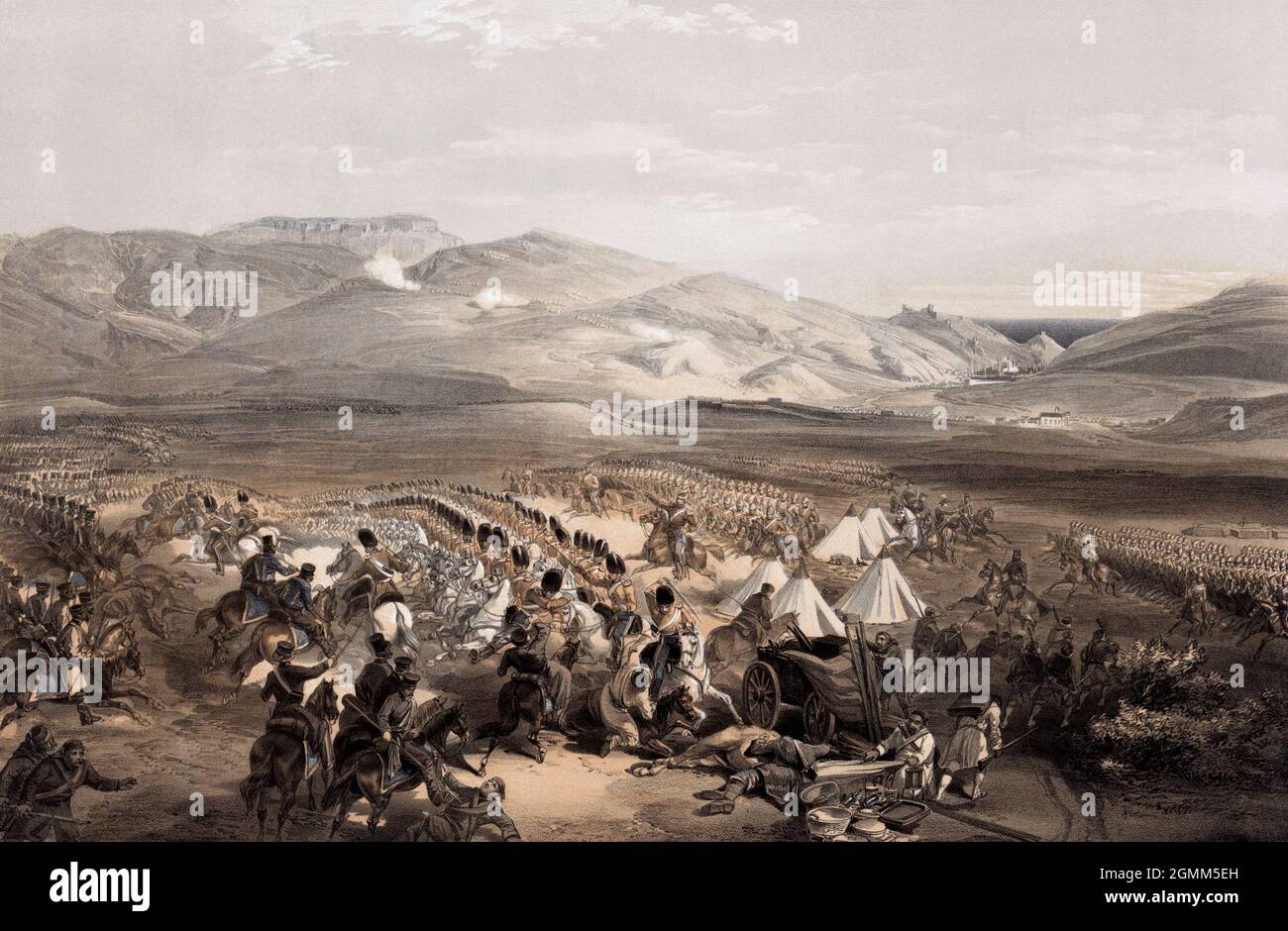 The 6th (Inniskilling) Dragoons and 5th Dragoon Guards engage the ...