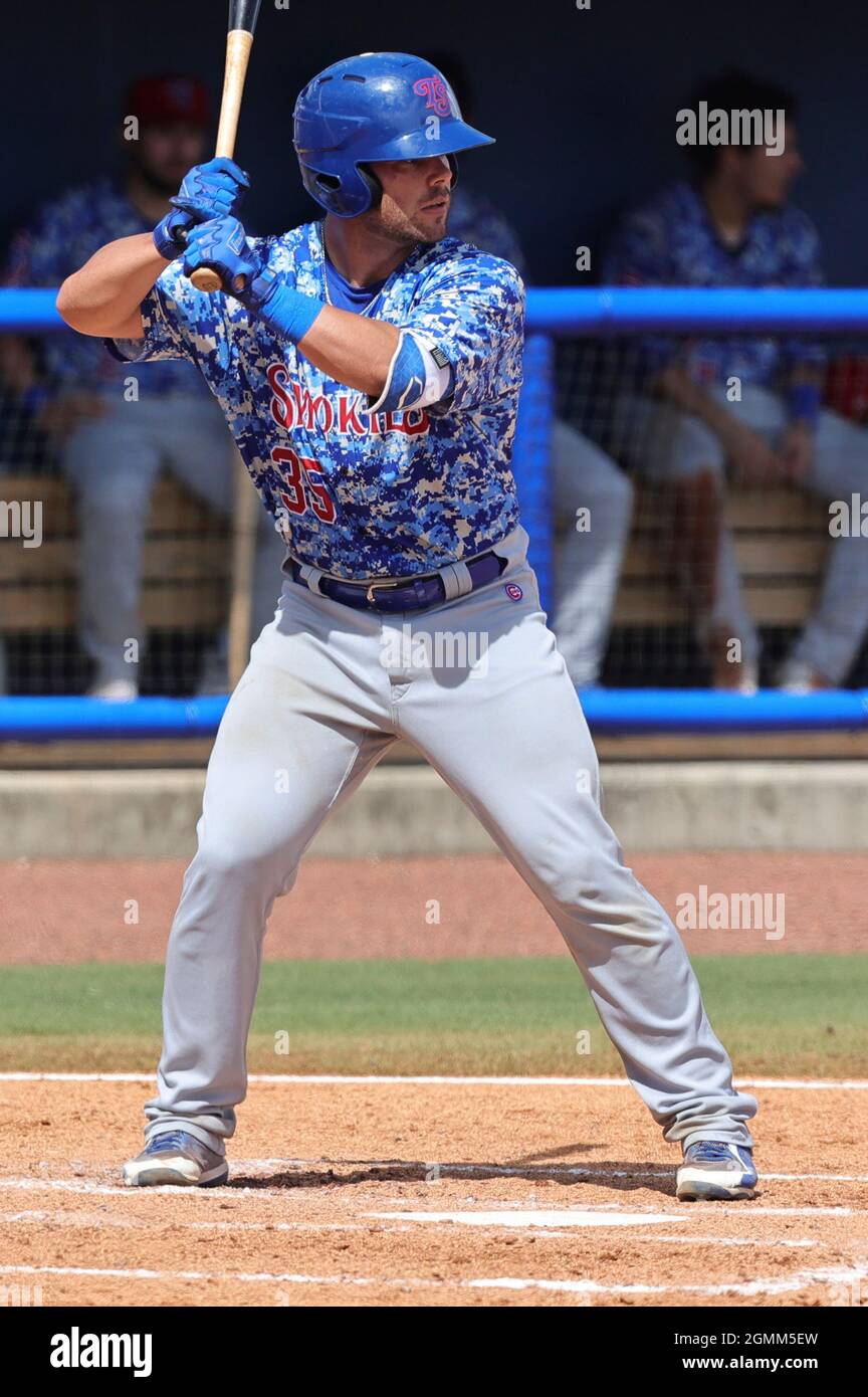 Sep 19, 2021: Tennessee Smokies catcher Caleb Knight (35) at bat during ...