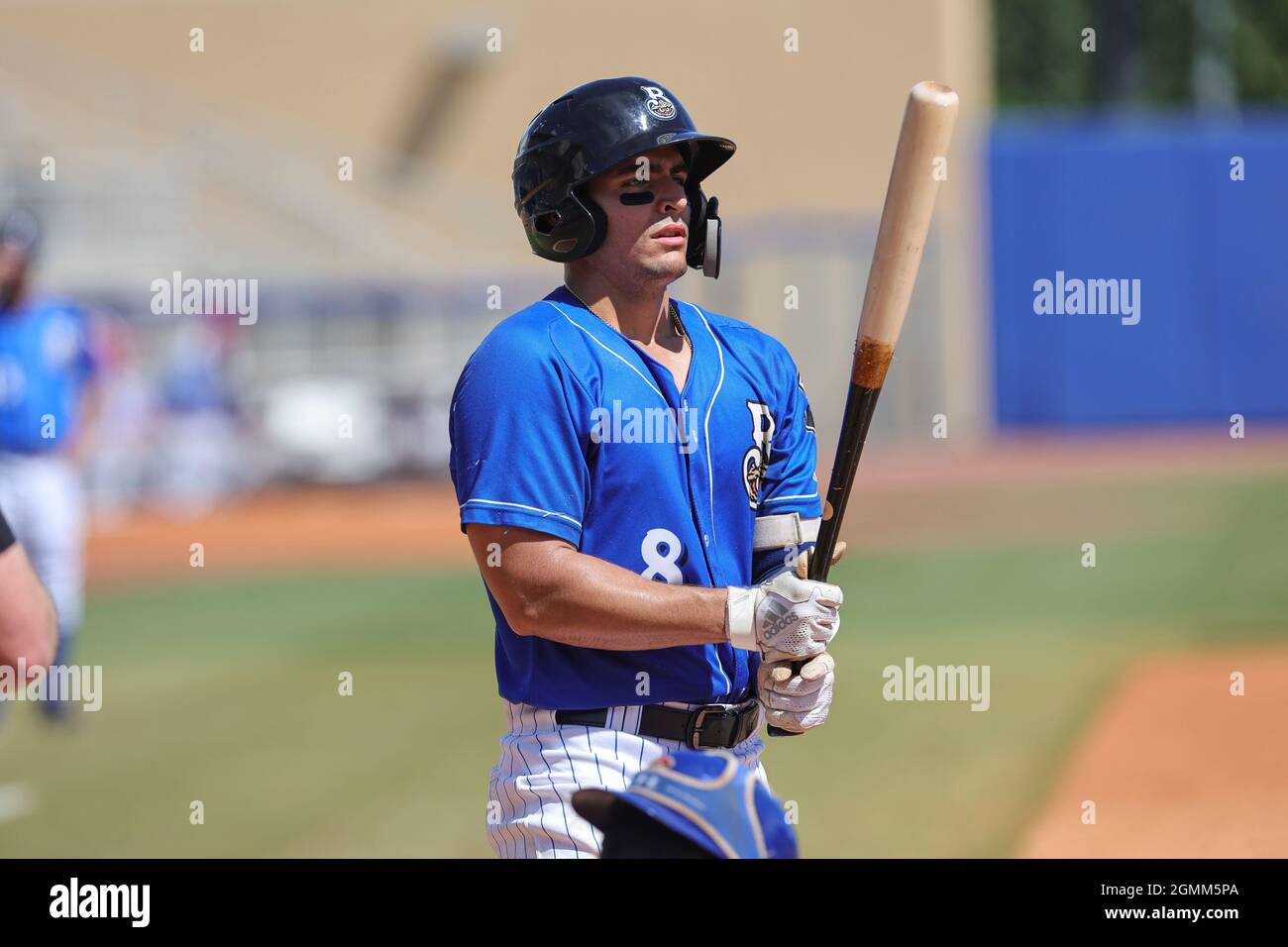 Biloxi, Mississippi, USA. 19th Sep, 2021. Biloxi Shuckers catcher Brent ...