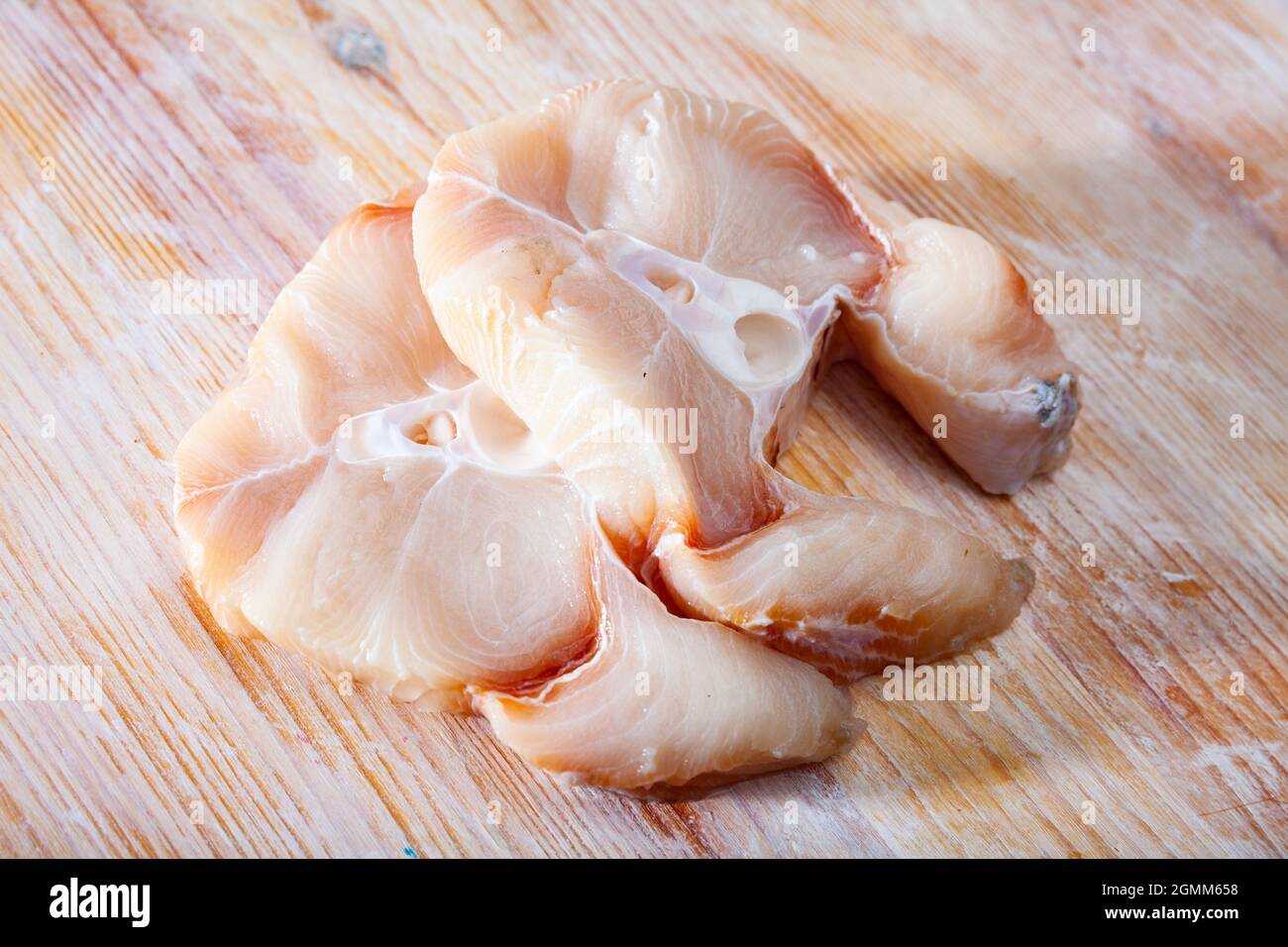 Fresh raw blue shark steaks Stock Photo - Alamy