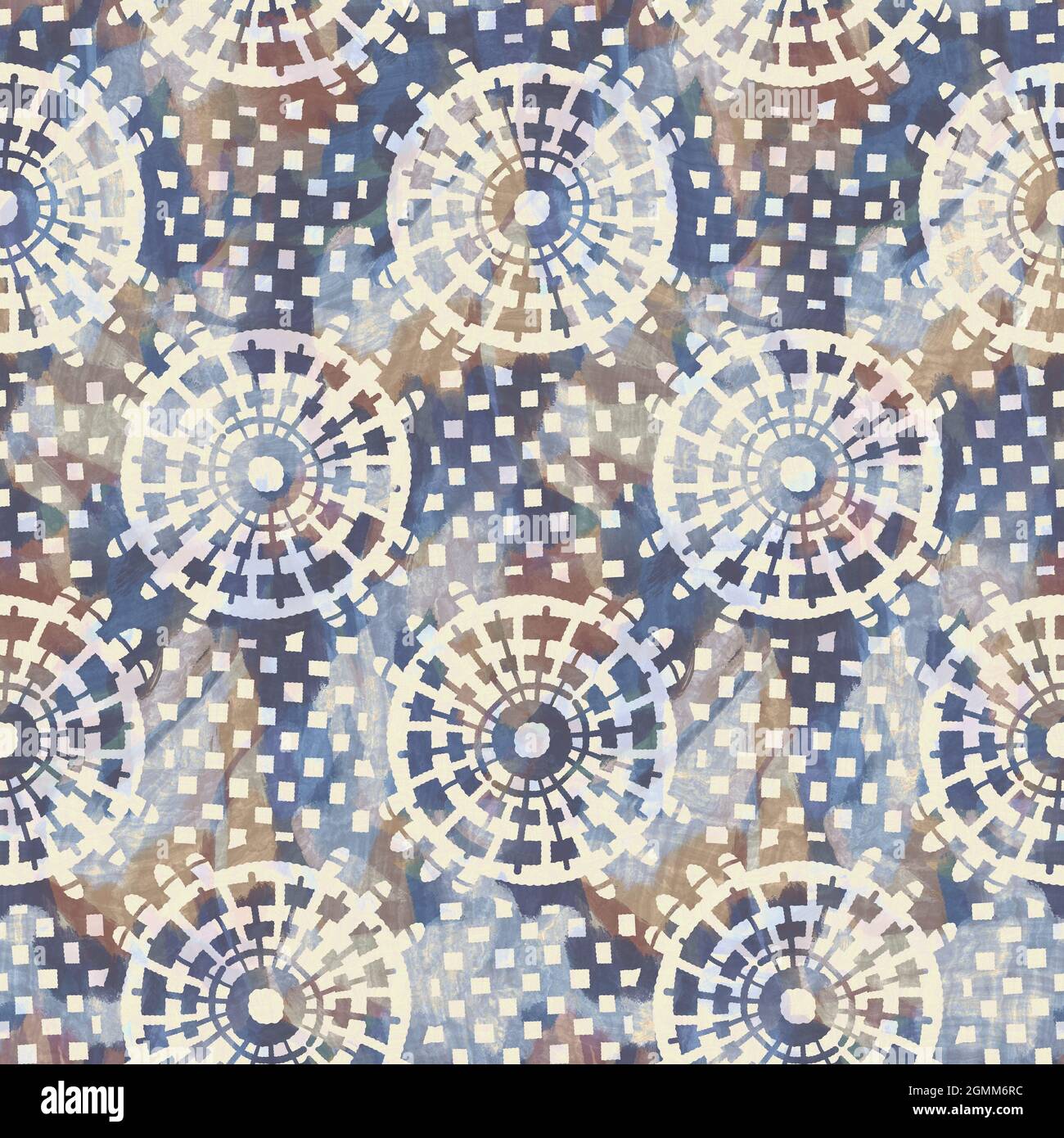 Rustic french grey circle printed fabric. Seamless european style soft ...