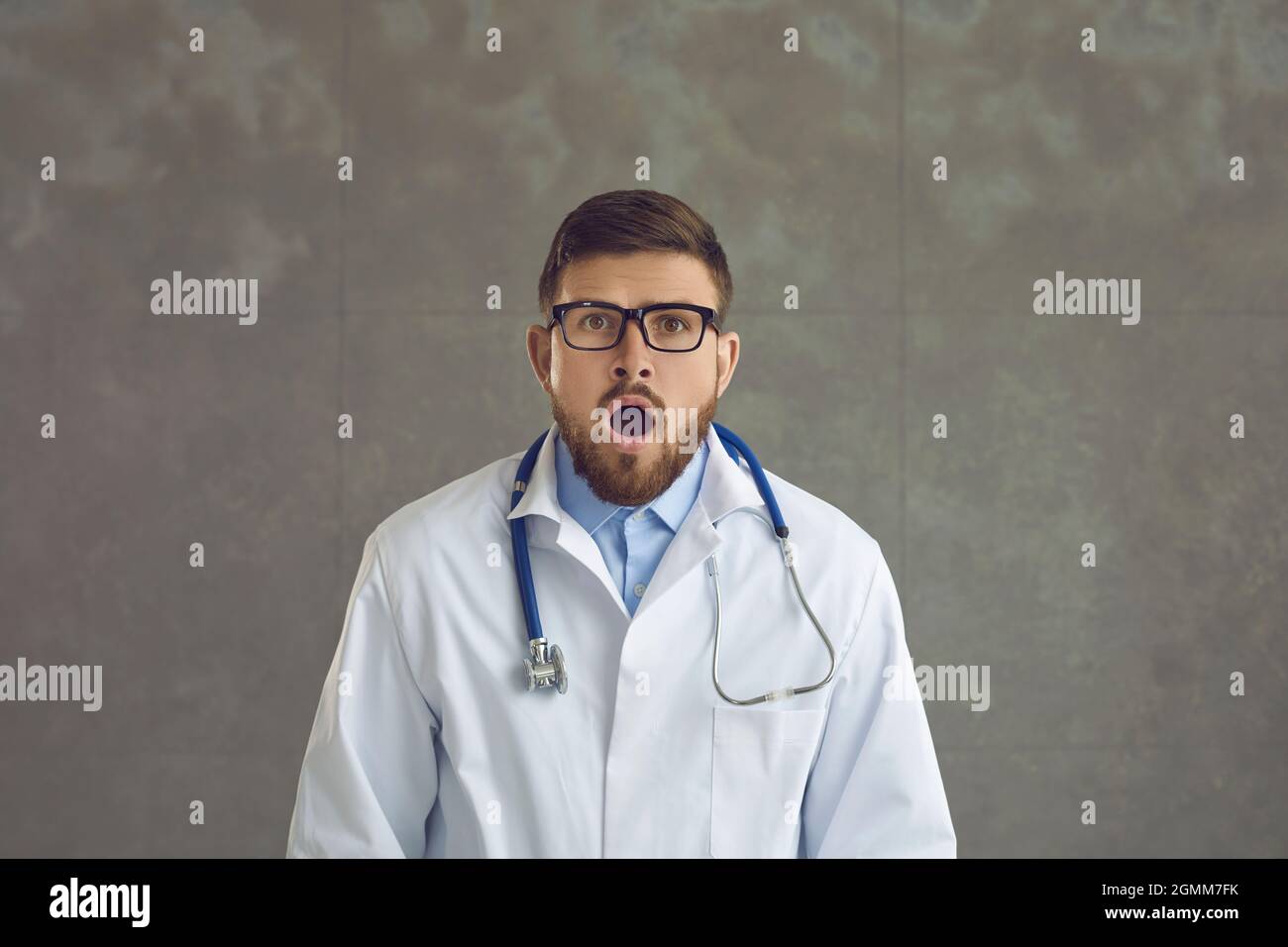 Portrait doctor surprise expression hi-res stock photography and images ...