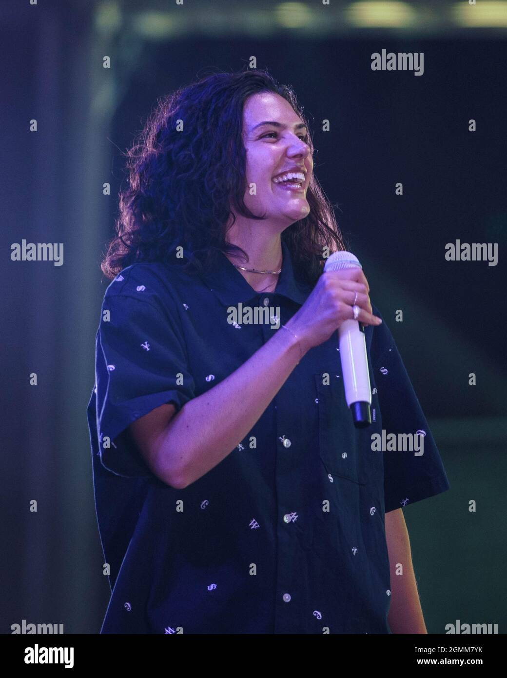 Evan Giia performs on The Fremont Stage during the 2021 Life is ...