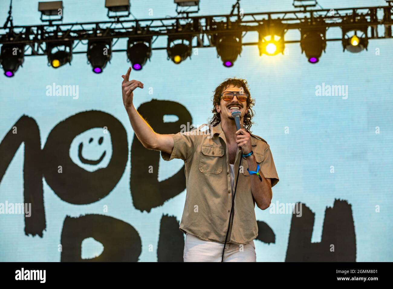 Mob Rich performs on The Downtown Stage during the 2021 Life is ...