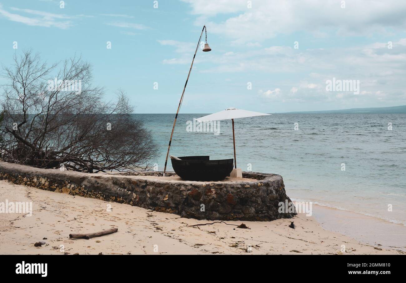 Beautiful seascape at summer on Gili Islands, Indonesia. Gili is known ...