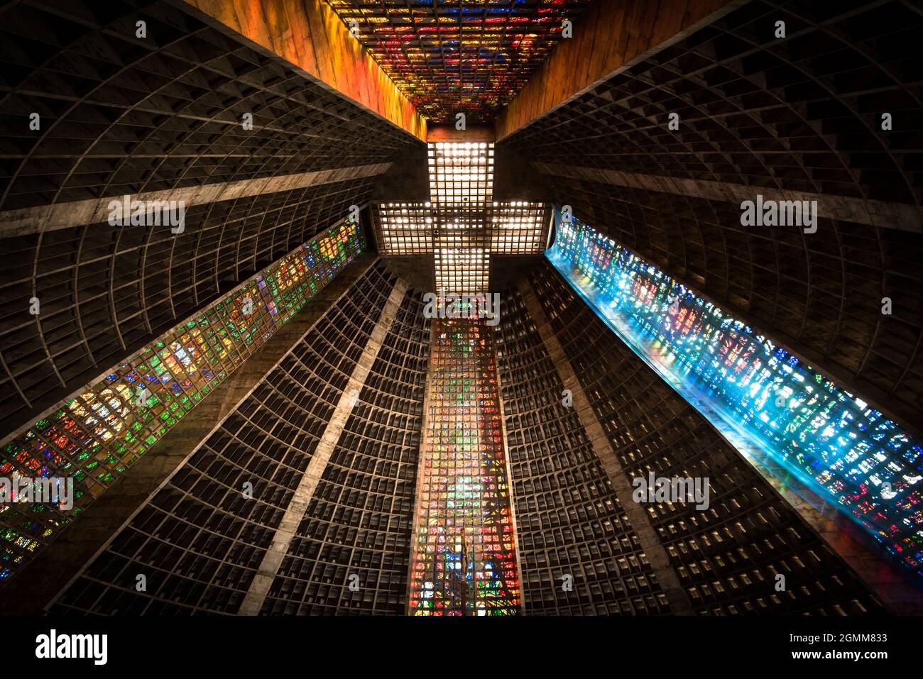 Architecture Detail of Metropolitan Cathedral in Rio de Janeiro Stock ...