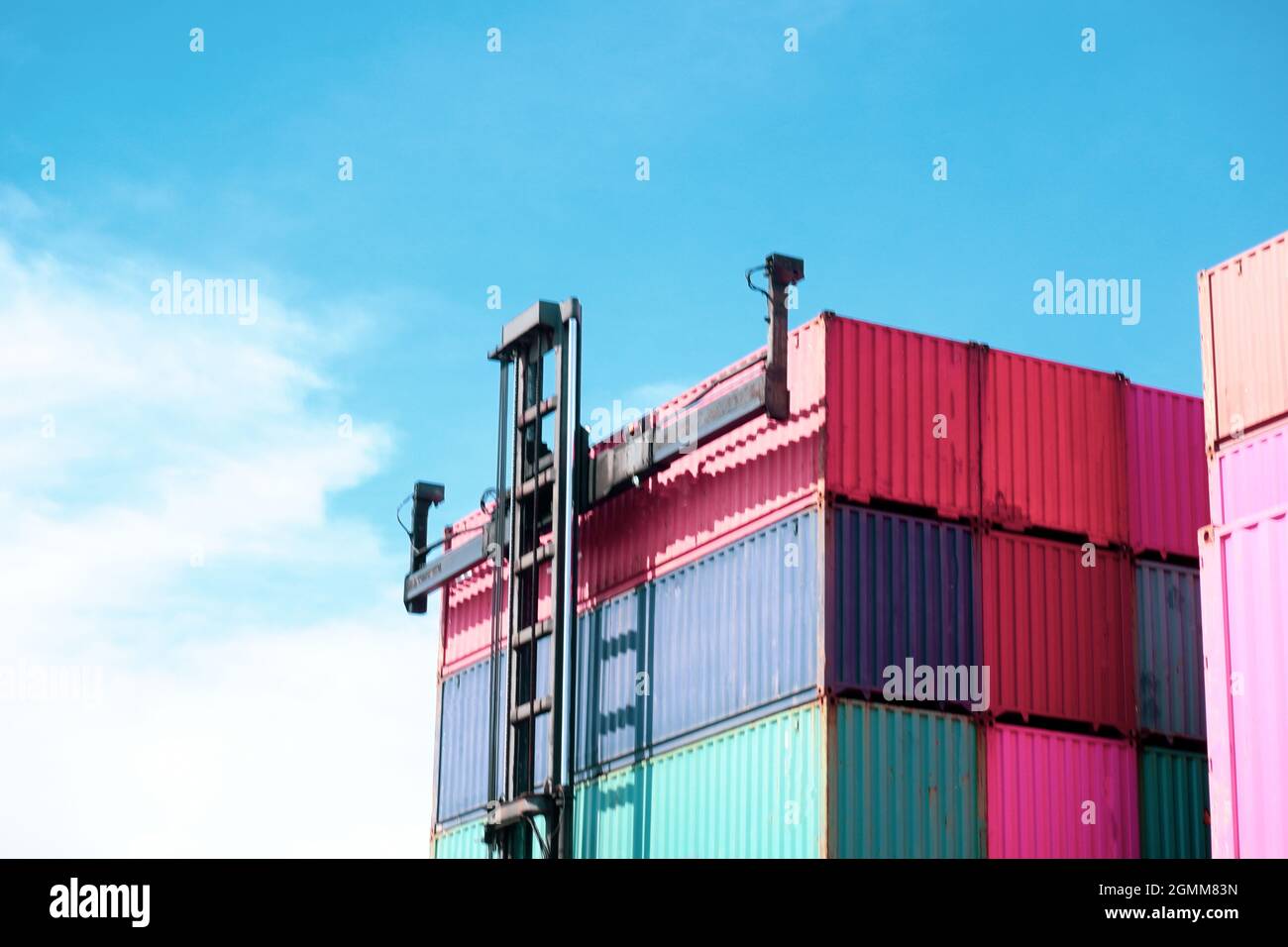 Container Lifting Crane Storage view Stock Photo - Alamy