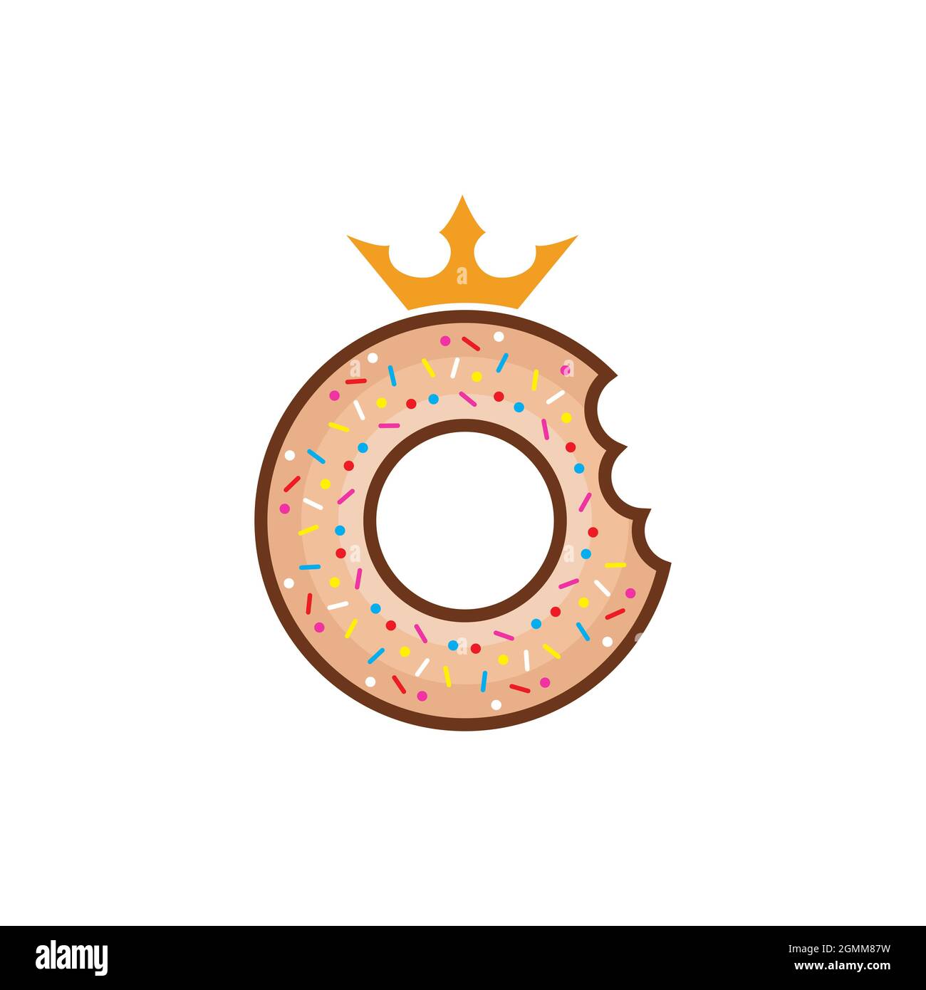 Donut Vector icon design illustration Template Stock Photo - Alamy