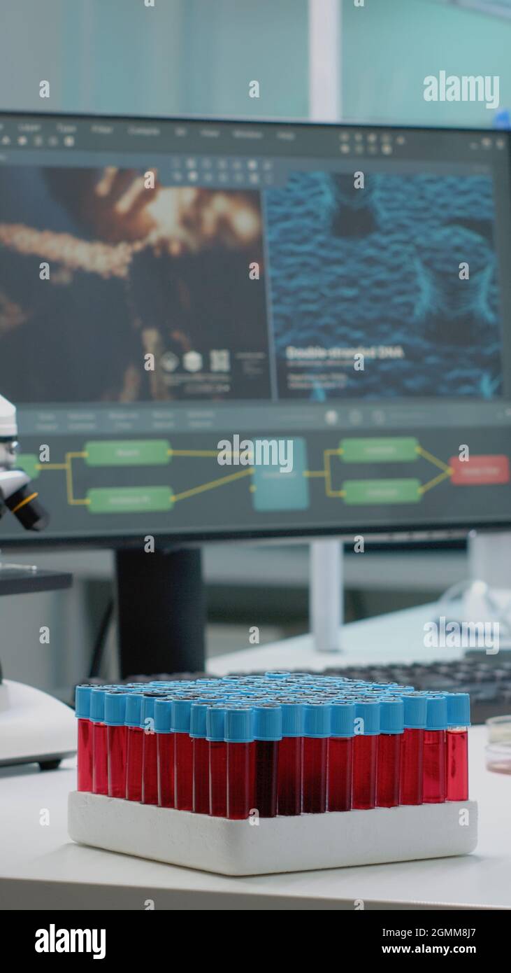 Flasks blood samples on laboratory hi-res stock photography and images ...