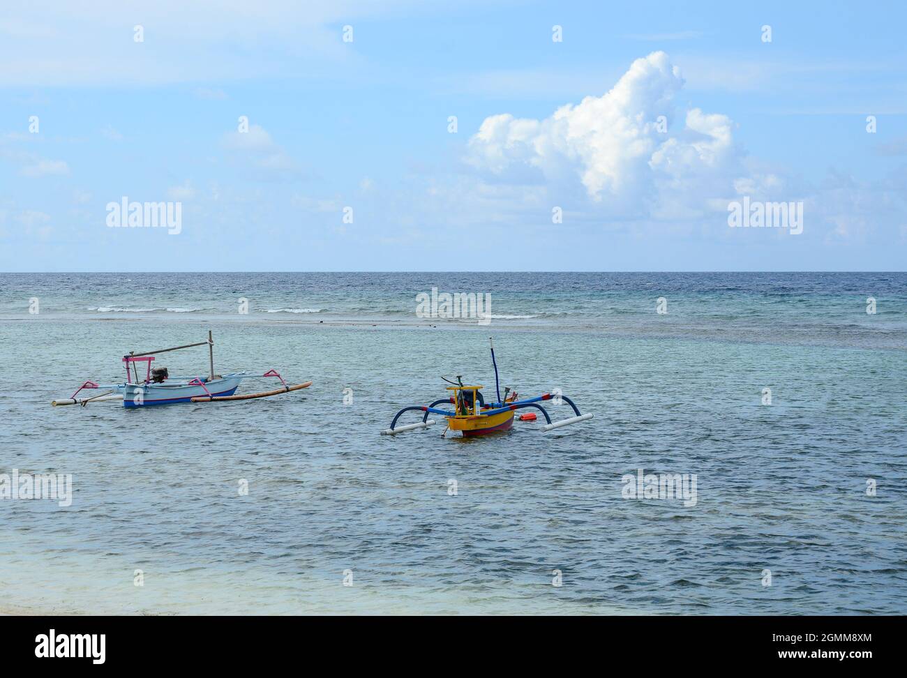 Beautiful seascape at summer on Gili Islands, Indonesia. Gili is known ...