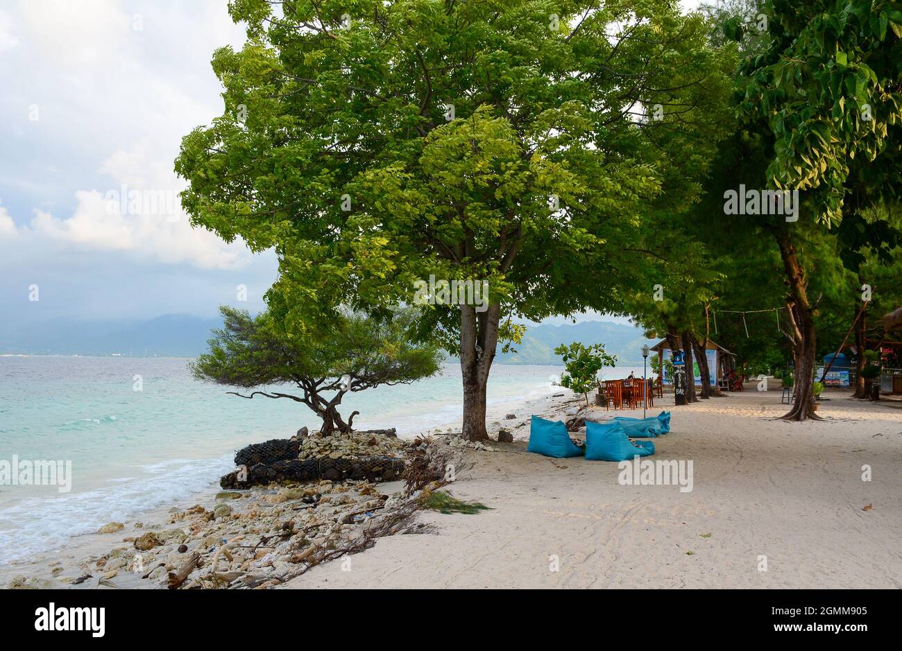 Beautiful seascape at summer on Gili Islands, Indonesia. Gili is known ...