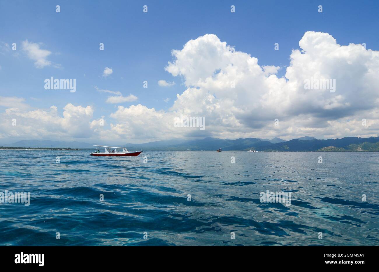 Beautiful seascape at summer on Gili Islands, Indonesia. Gili is known ...