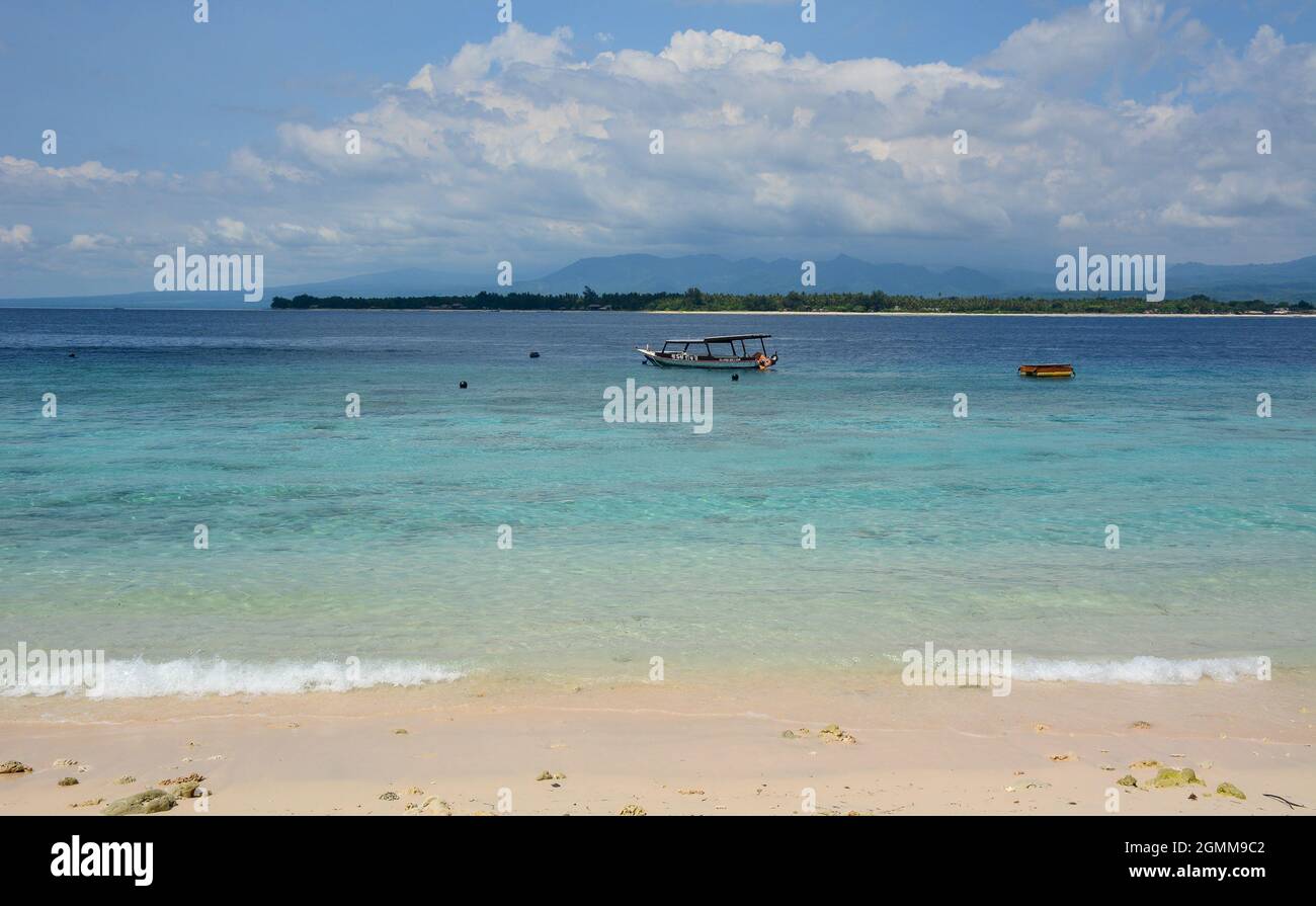 Gili, Indonesia - Apr 17, 2016. Beautiful seascape at summer on Gili ...