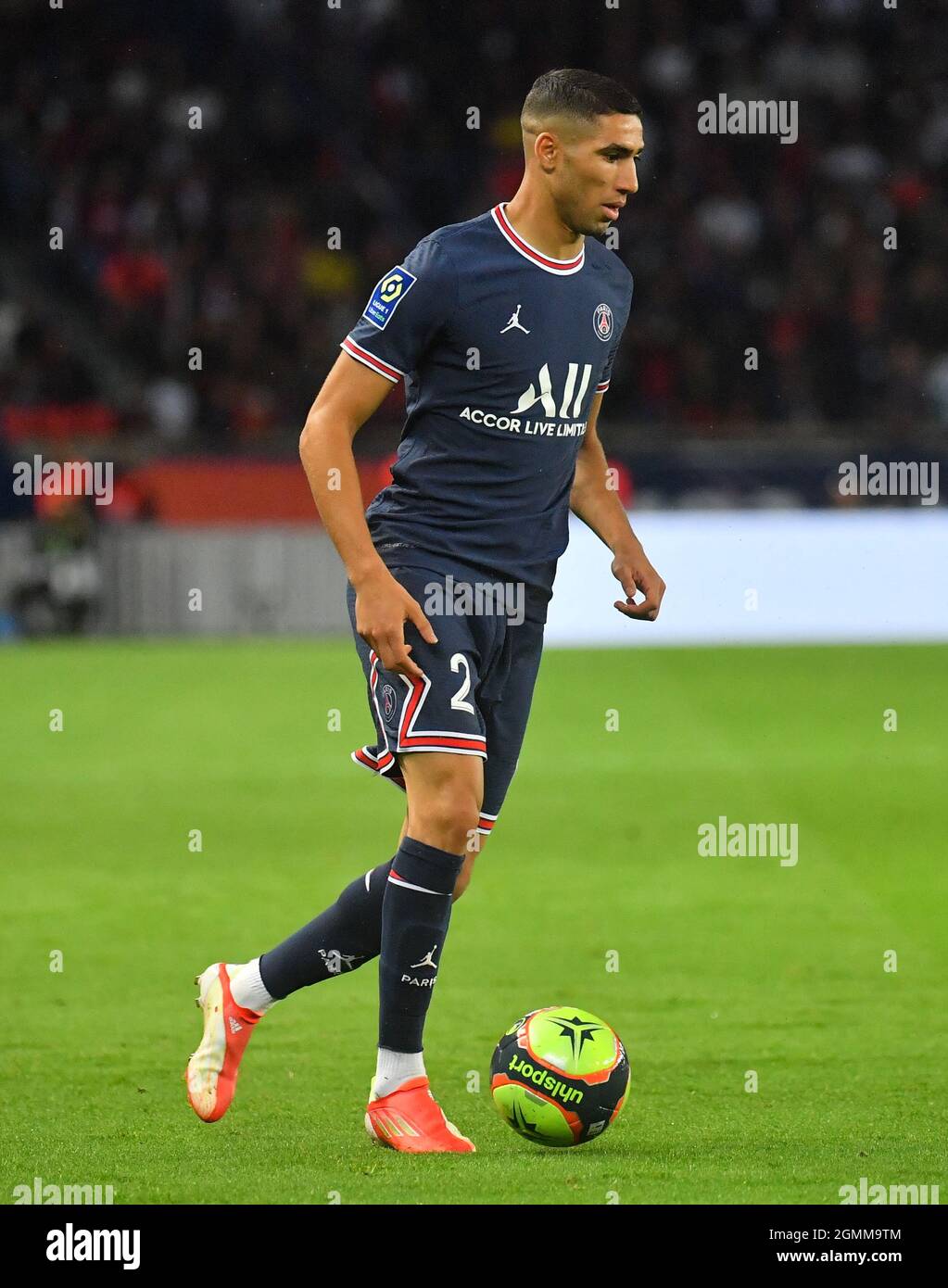 PSG's Achraf Hakimi during the Ligue 1 Paris Saint Germain (PSG) v ...