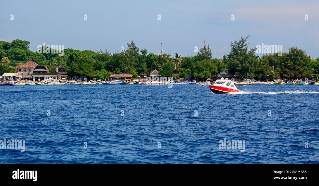 Gili, Indonesia - Apr 17, 2016. Beautiful seascape at summer on Gili ...