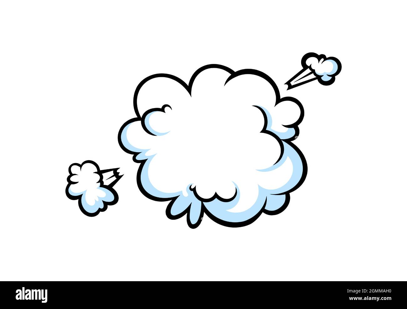 Comic boom smoke effect. Puff and burst clouds for surprising and ...