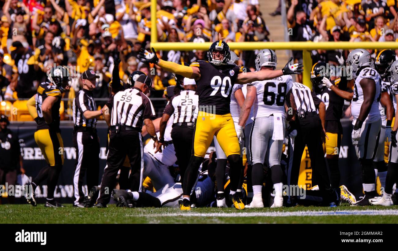 September 19th, 2021: T.J. Watt #90 during the Pittsburgh Steelers vs ...