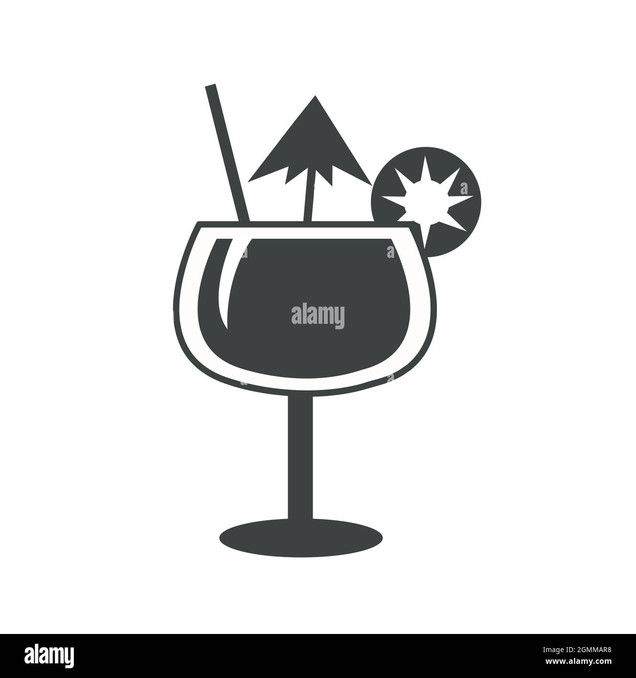 cocktail vector illustration on white Stock Vector Image & Art - Alamy