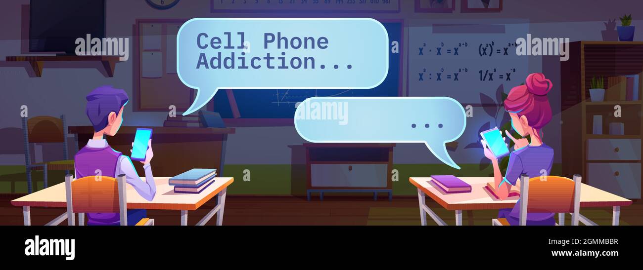 Mobile phones classroom Stock Vector Images - Alamy