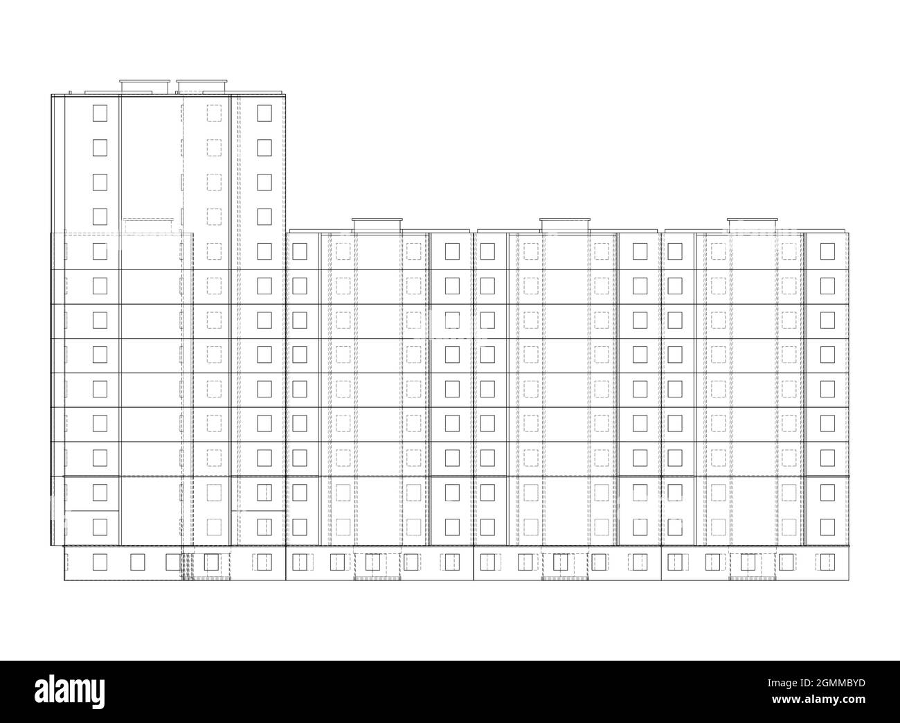 Vector multi-storey residential building Stock Vector Image & Art - Alamy