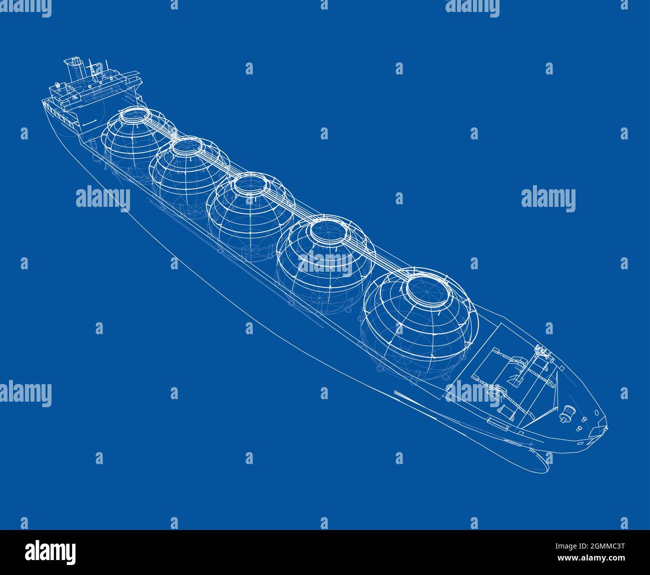 Large gas tanker or LNG carrier. Vector Stock Vector Image & Art - Alamy