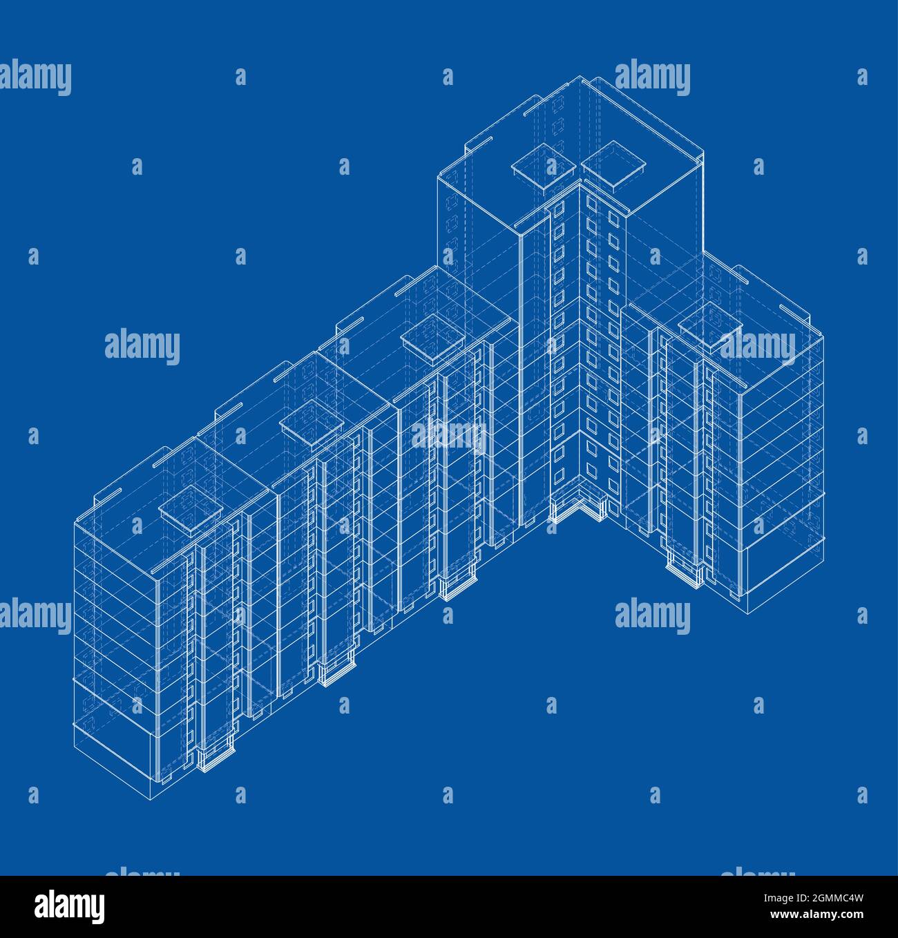 Vector multi-storey residential building Stock Vector Image & Art - Alamy