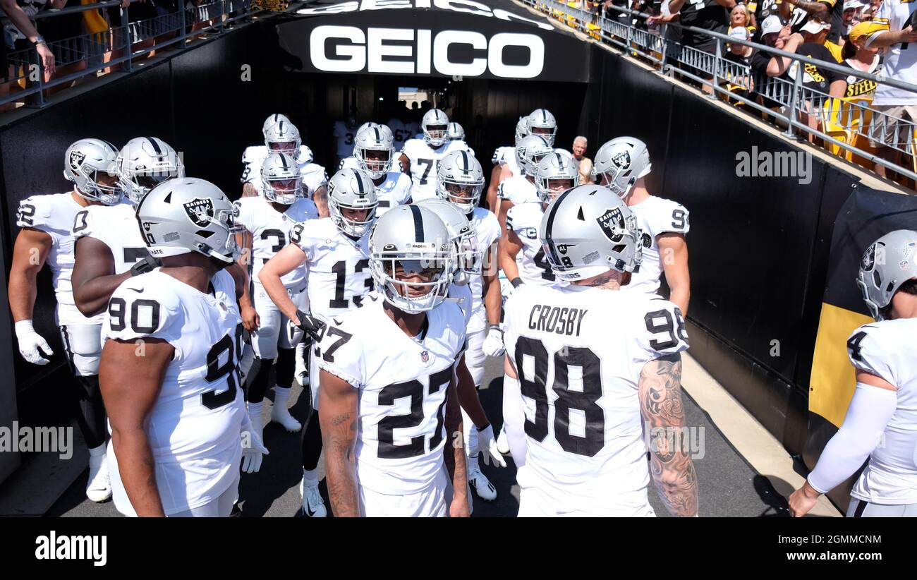 September 19th, 2021: Raiders in the tunnel before the Pittsburgh ...