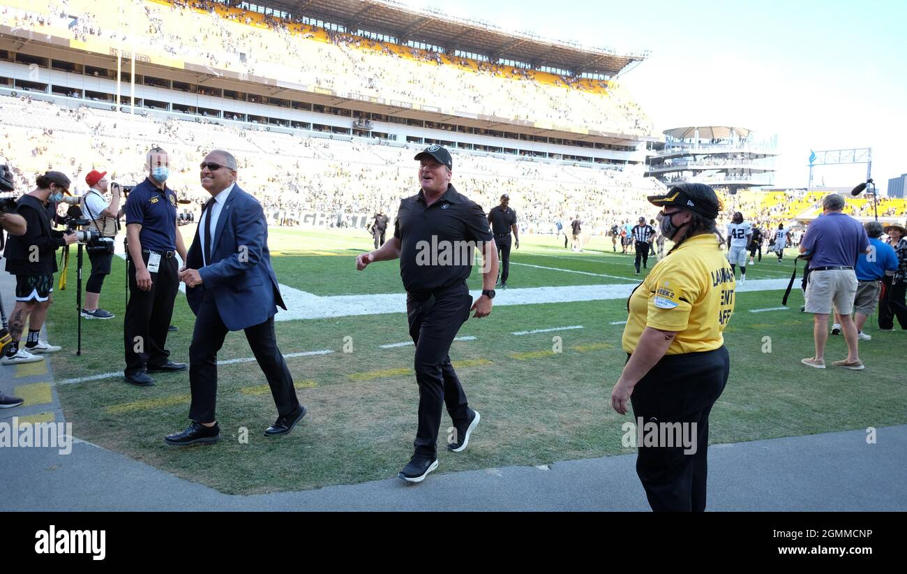 September 19th, 2021: Coach Jon Gruden during the Pittsburgh Steelers ...