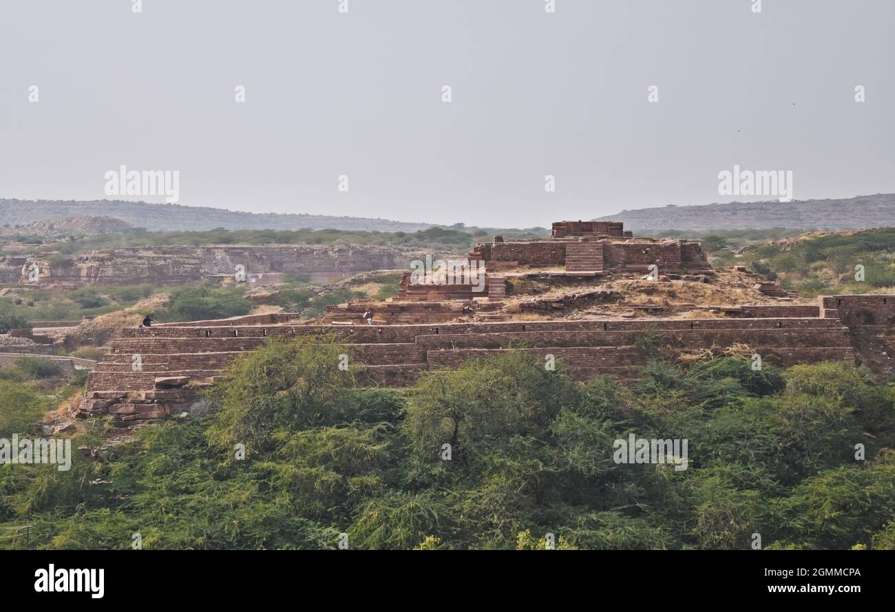 ruins of mandore fort jodhpur rajasthan india Stock Photo - Alamy