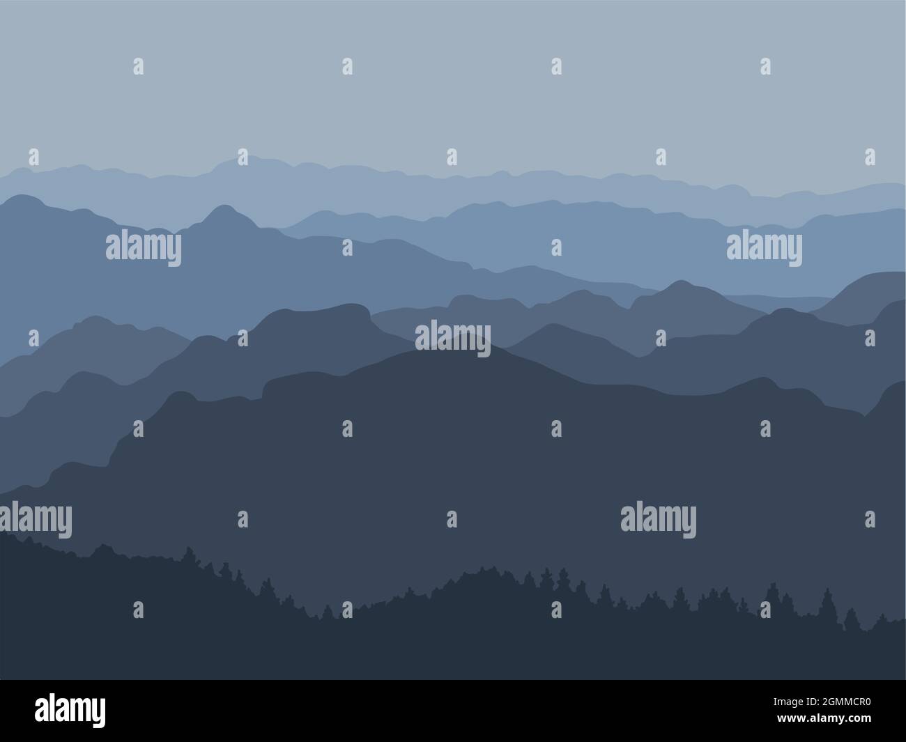 Fog mist sun mountain morning evening Stock Vector Images - Alamy