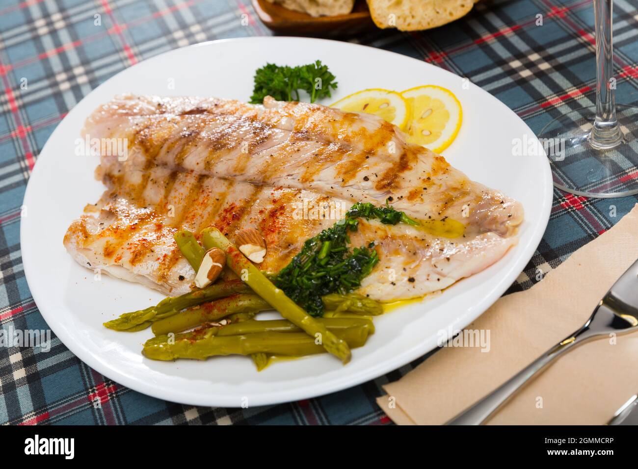 Baked ocean perch fillet Stock Photo - Alamy