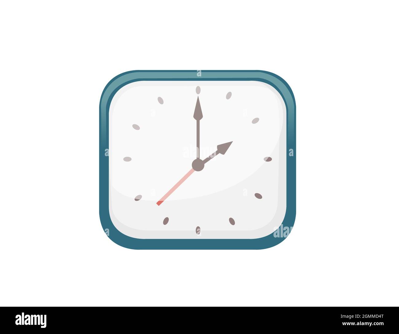 Modern mechanical alarm clock vector illustration on white background ...