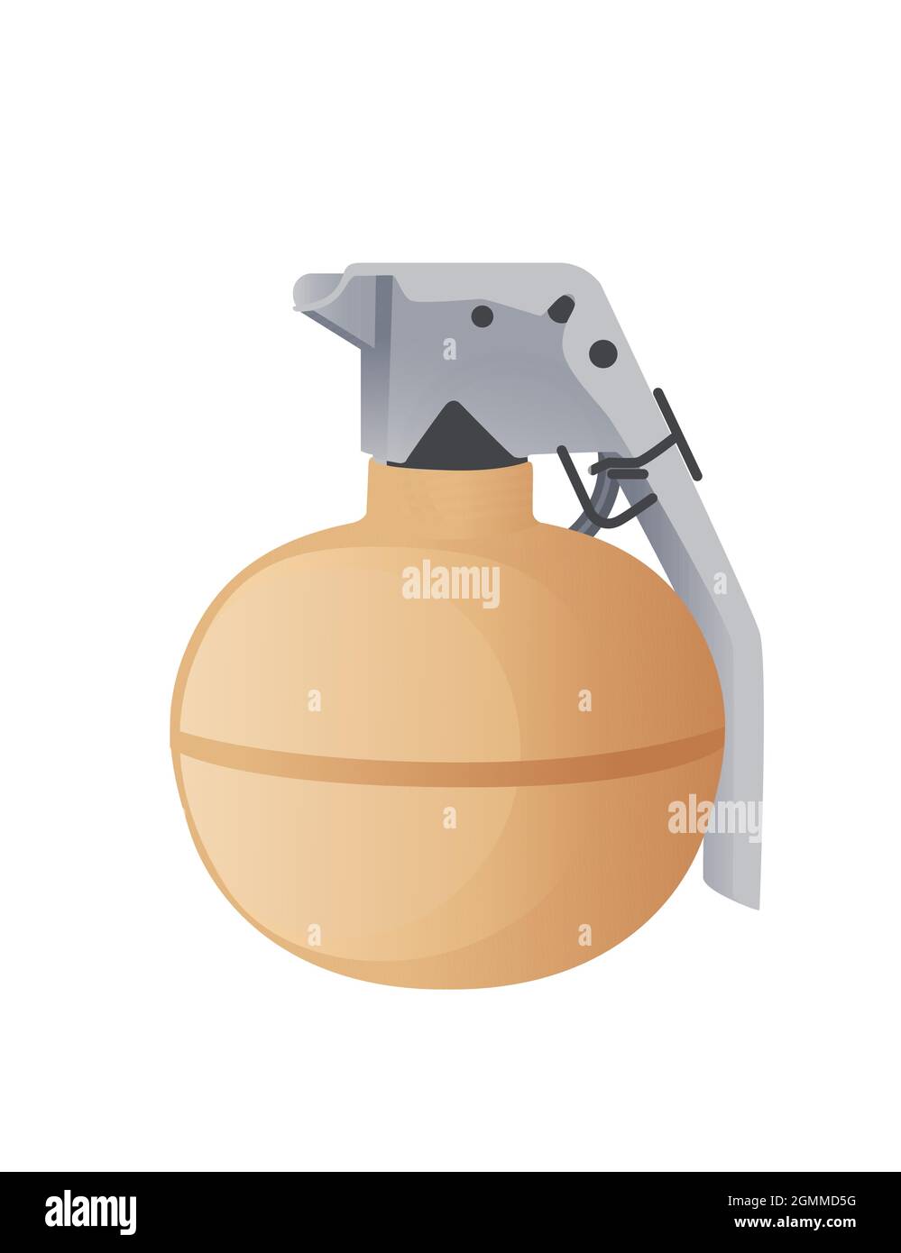 High-explosive hand grenade shrapnel weapon vector illustration on ...