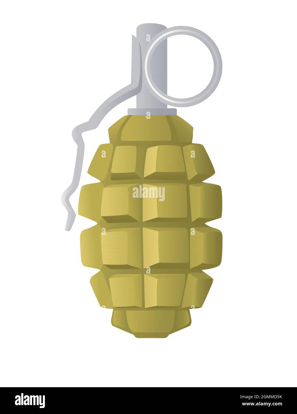 High-explosive hand grenade shrapnel weapon vector illustration on ...