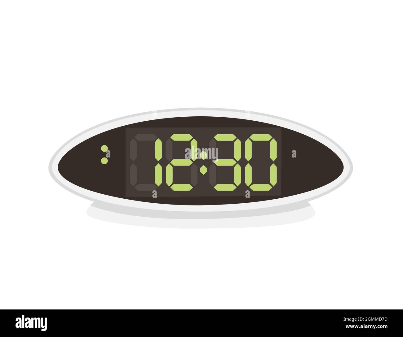 Digital Clock Display Vector Vector Flat Illustration Of A Digital