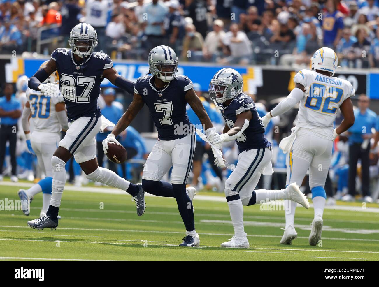 Inglewood, California, USA. 19th Sep, 2021. Dallas Cowboys corner back ...
