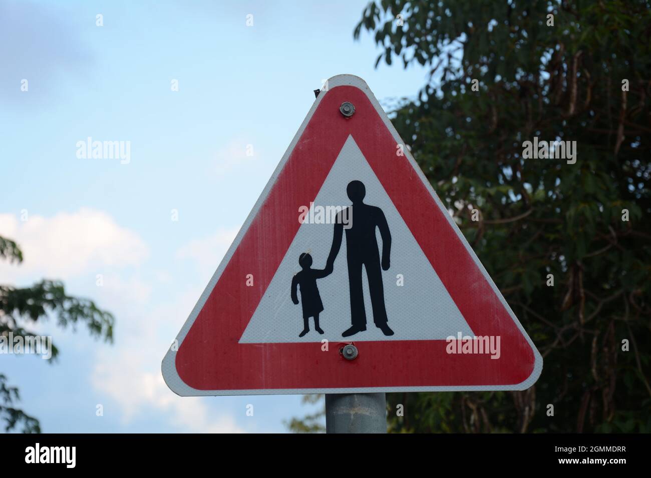 Pedestrians nearby sign. Signs giving warnings. Road signs in Israel ...