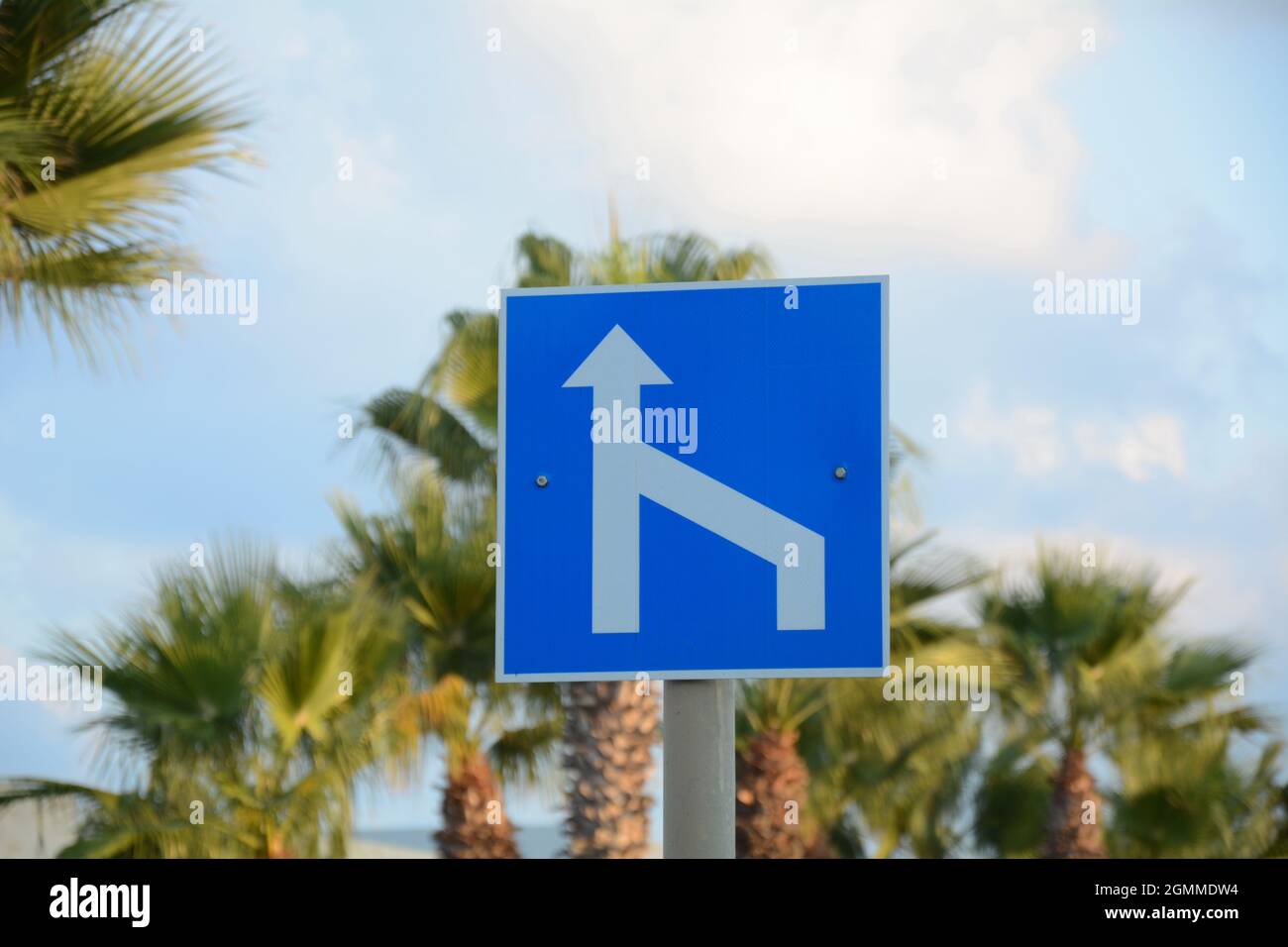 Merging Traffic Signs. Mandatory signs. Road signs in Israel Stock ...