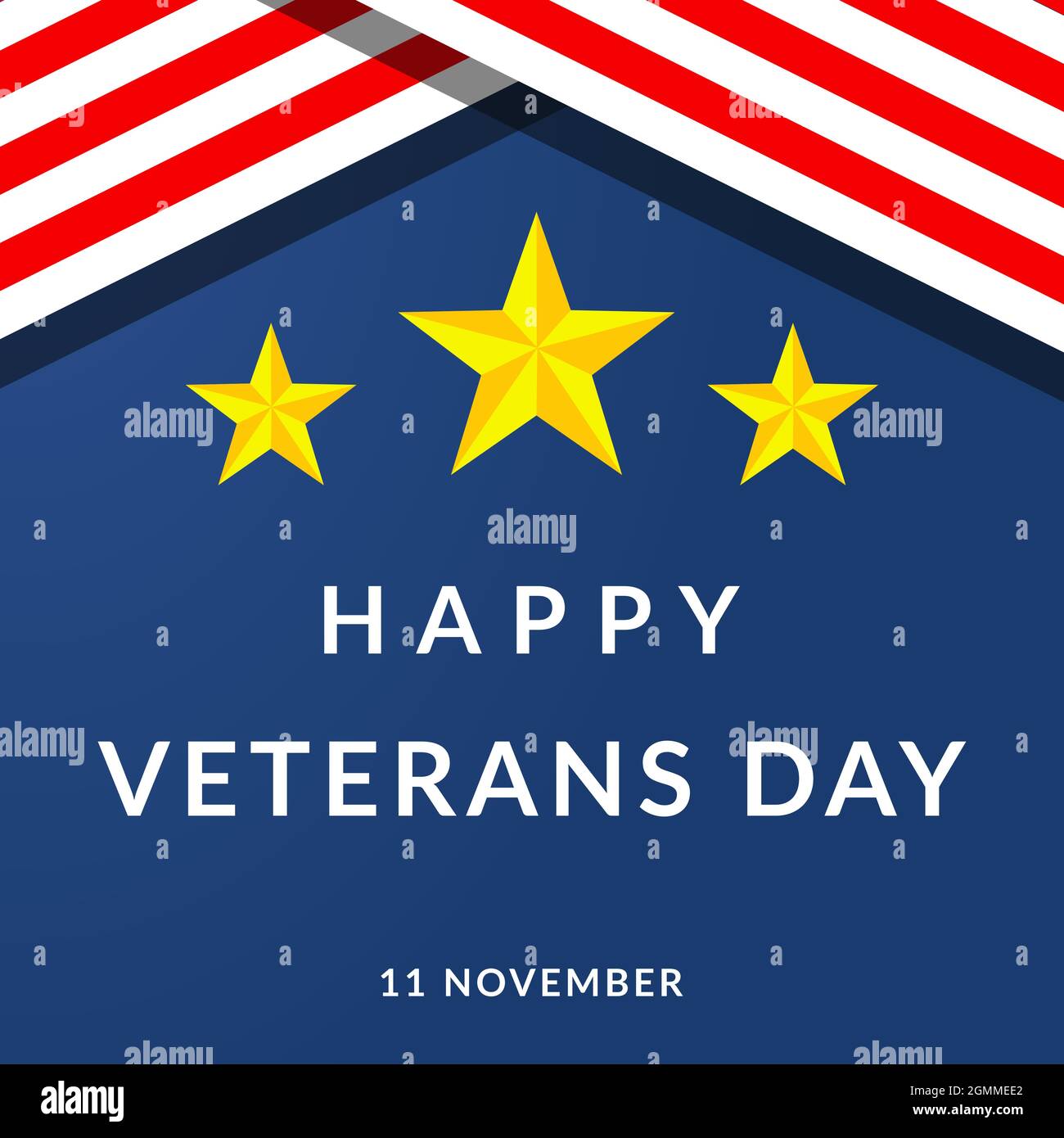 veterans day design with golden stars. 11 november Stock Vector Image ...