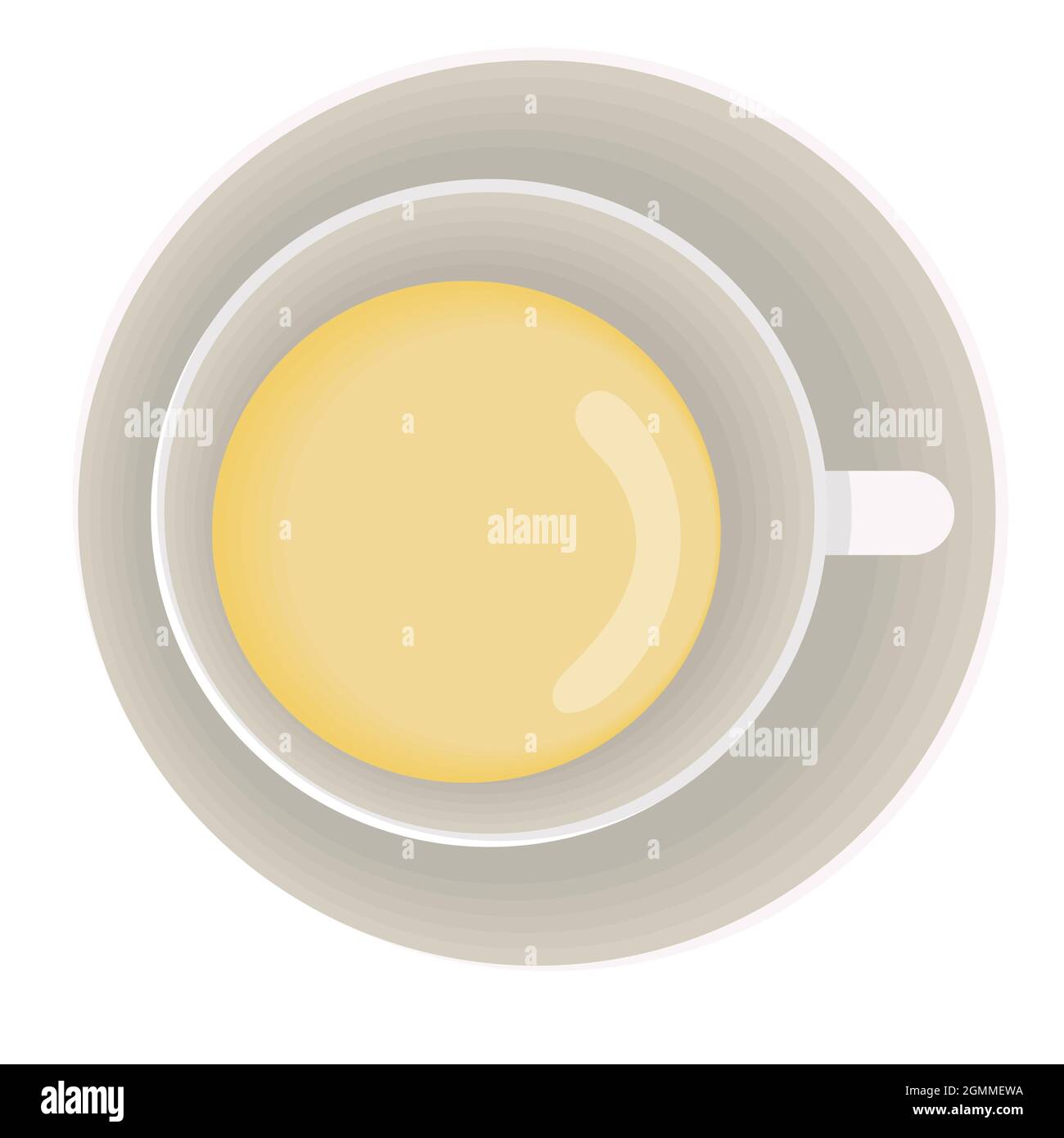 Tea cup. Top view. Isolated flat illustration Stock Vector Image & Art ...