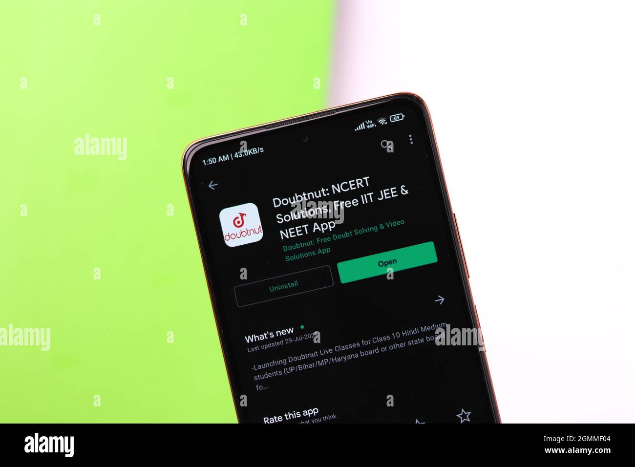 West Bangal, India - August 21, 2021 : Doubtnut logo on phone screen ...
