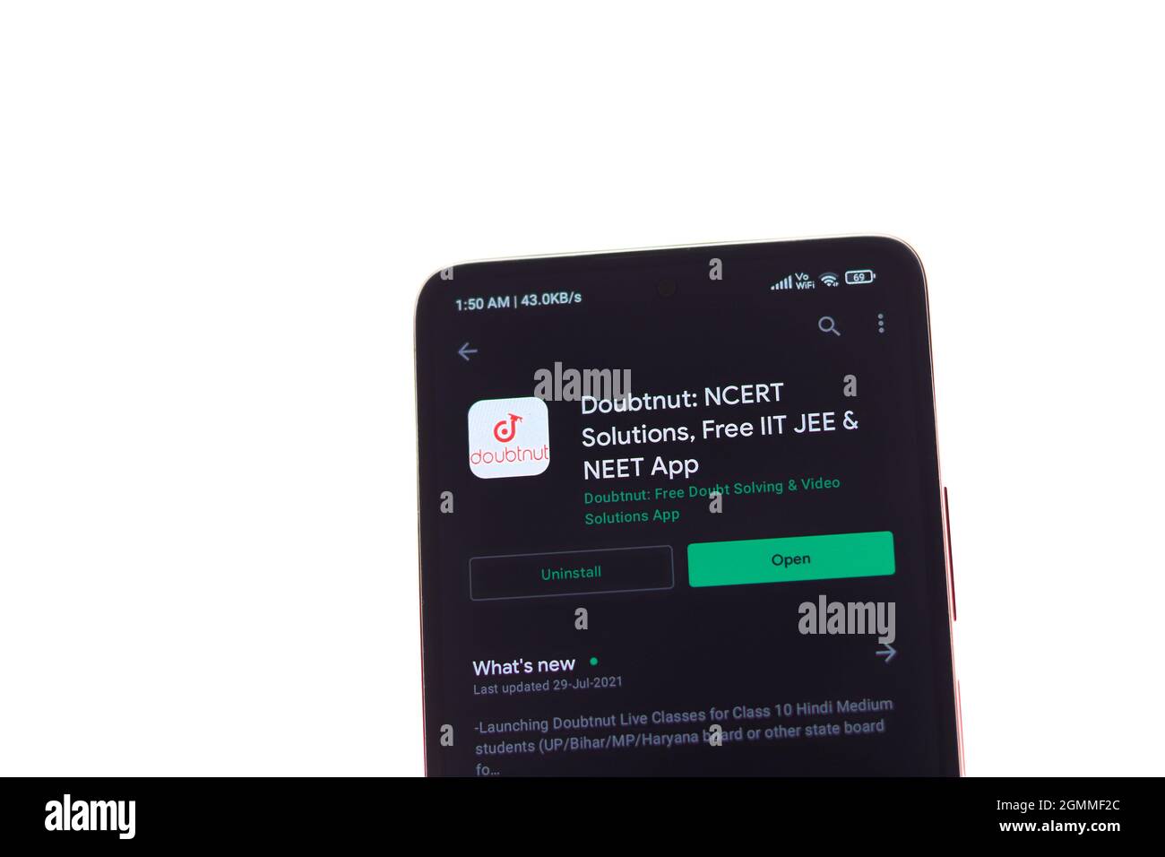 West Bangal, India - August 21, 2021 : Doubtnut logo on phone screen ...